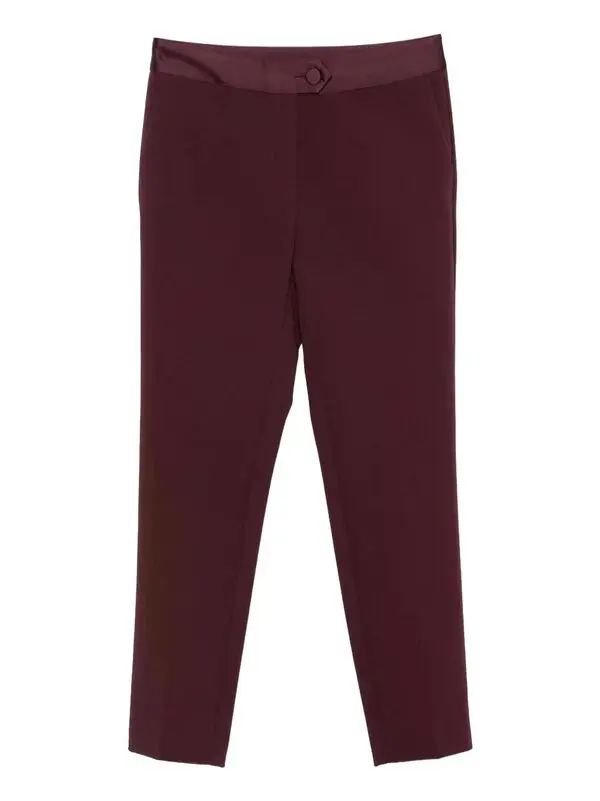 Imperial Satin-waistband Trousers - Red