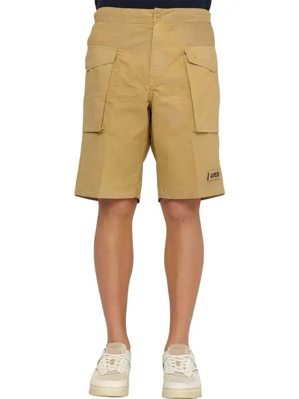 Aspesi Lou Bis Cargo Shorts - Neutrals