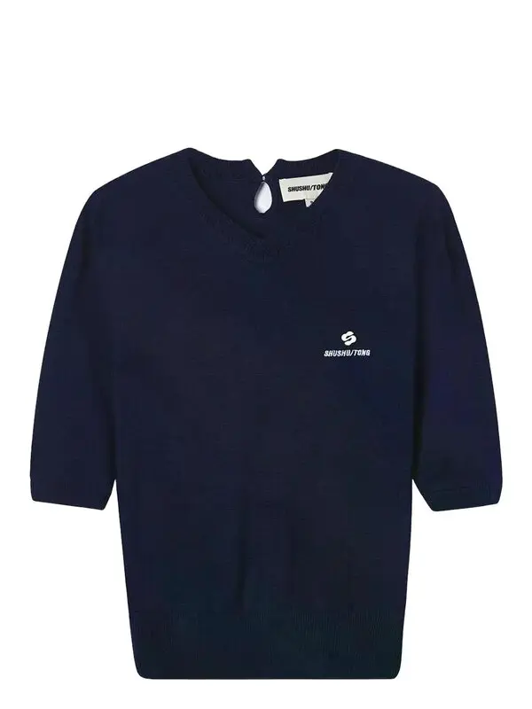 SHUSHU/TONG Puff-sleeve Top - Blue