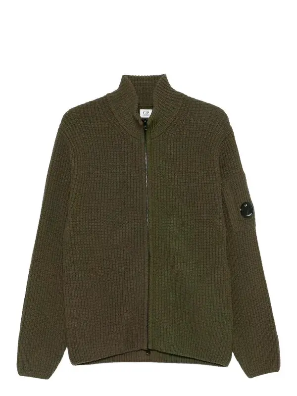 C.P. COMPANY Logo-detail Cardigan - Green