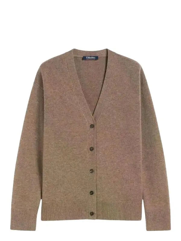 Max Mara V-neck Buttoned Cardigan - Brown