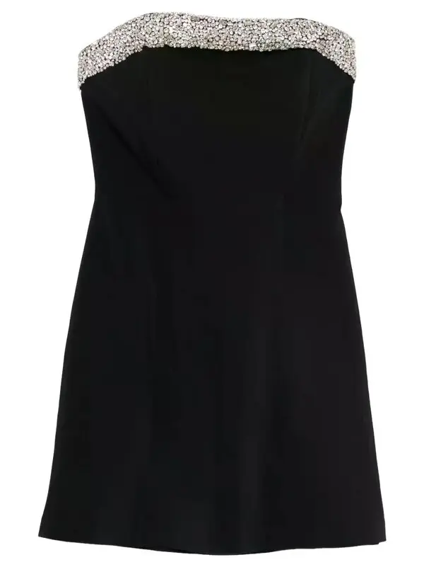 Amen Embellished Strapless Mini Dress - Black