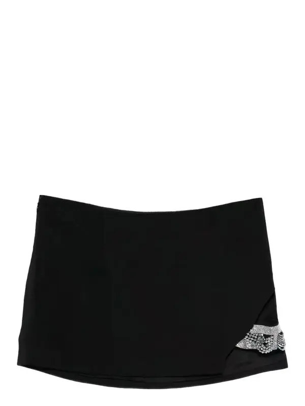 Amen Beaded-embellished Panel Mini Skirt - Black