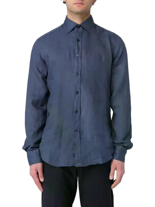 Paul & Shark Long-sleeve Linen Shirt - Blue