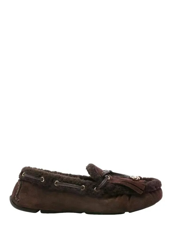 JIMMY CHOO Manon Suede Loafers - Brown