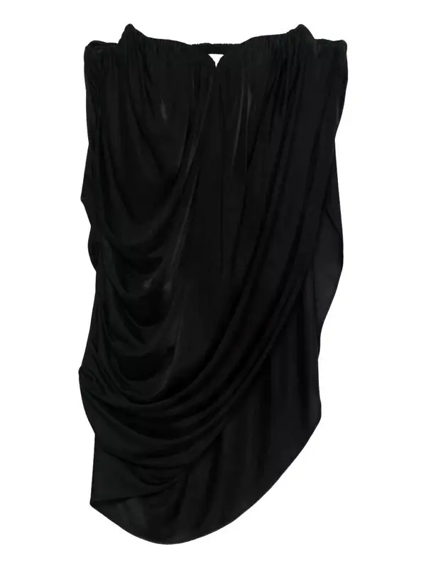 Giuseppe Di Morabito Draped Strapless Top - Black