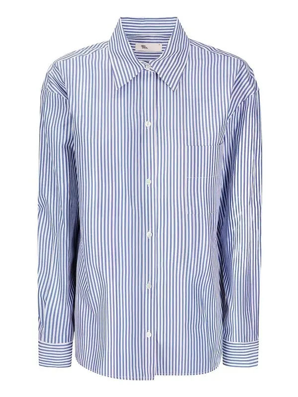 Sibel Saral Striped Long-sleeve Shirt - Blue