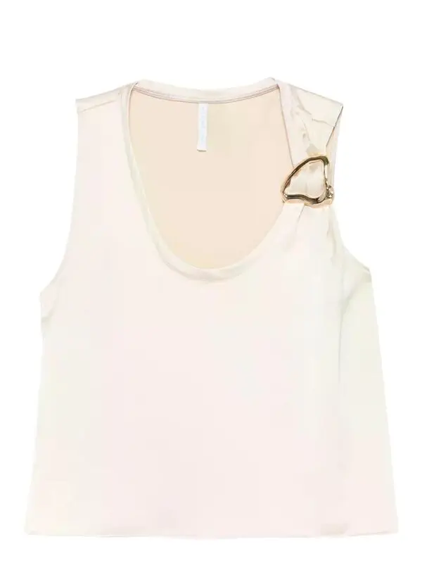 Imperial Buckle-detail Sleeveless Top - Neutrals