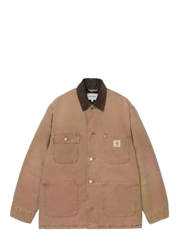 Carhartt Work In Progress Og Chore Corduroy-collar Shirt Jacket - Brown