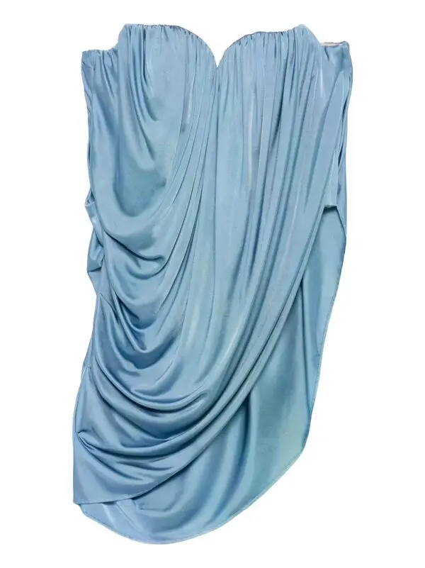 Giuseppe Di Morabito Draped Strapless Top - Blue