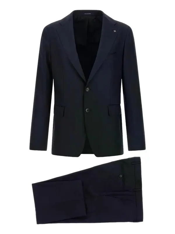 Tagliatore Virgin-wool Single-breasted Suit - Blue