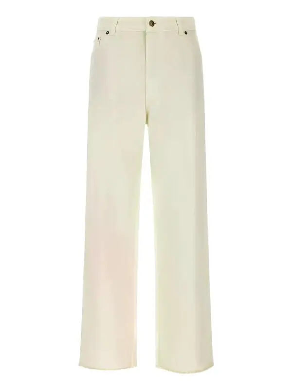 Roberto Cavalli Frayed-hem Five-pocket Jeans - Neutrals