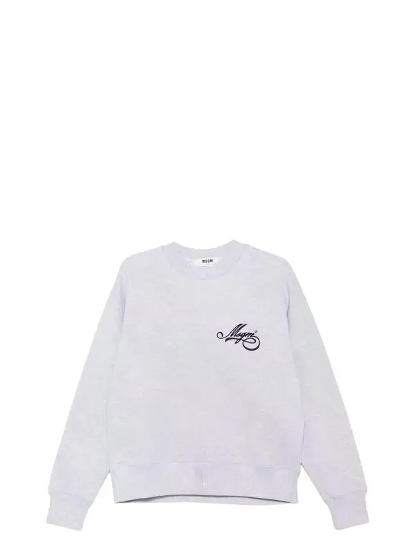 MSGM Logo-embroidered Sweatshirt - Grey