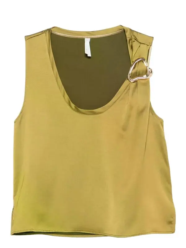 Imperial Ring-embellished Sleeveless Top - Green
