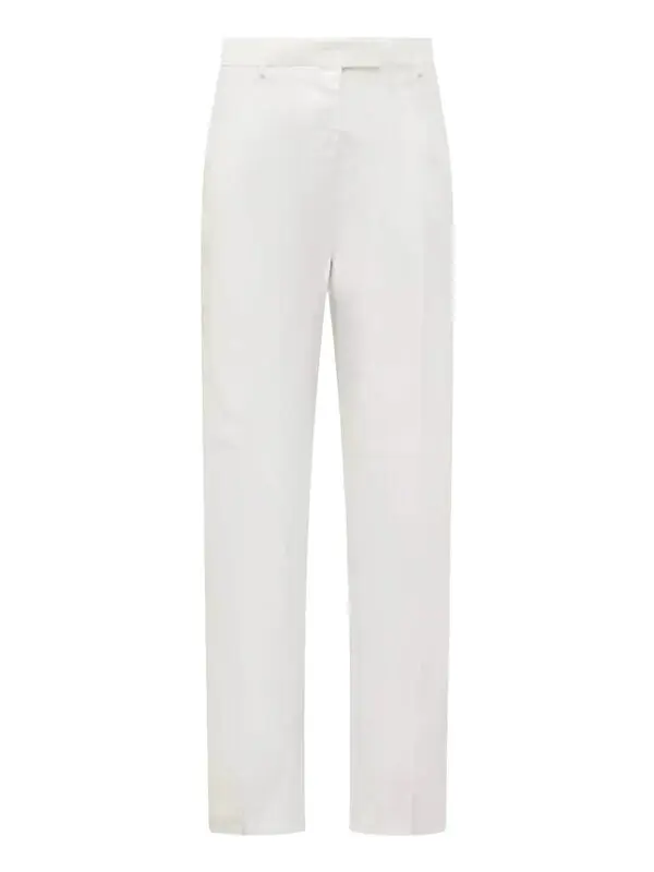 FERRAGAMO Pressed-crease Trousers - White