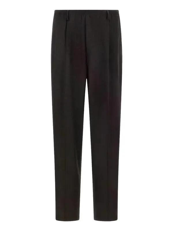 CELLAR DOOR Elastic-waistband Pleat Trousers - Brown