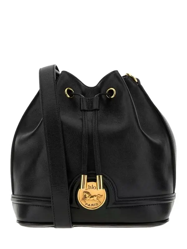 Chloé Leather Bucket Bag - Black