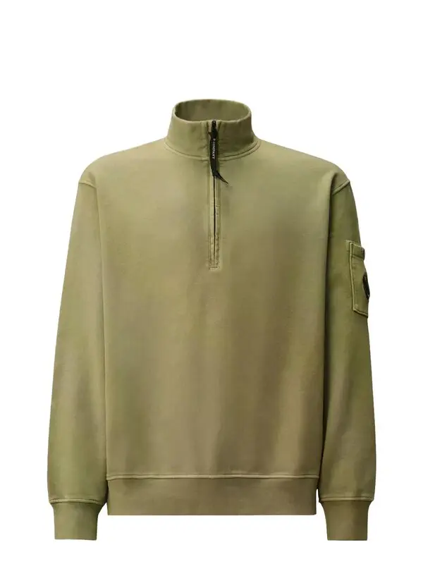 C.P. COMPANY Half-zip Lens-pocket Sweatshirt - Green