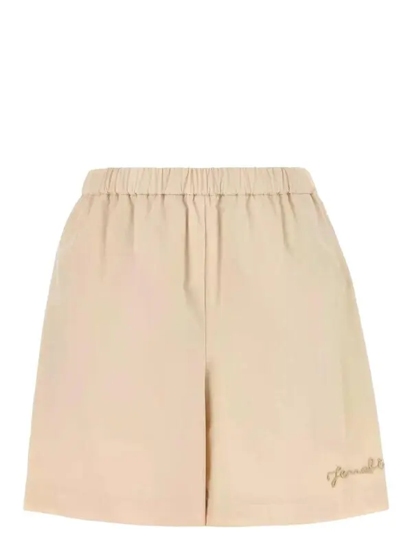 Fendi Elasticated-waistband Embroidered Shorts - Pink