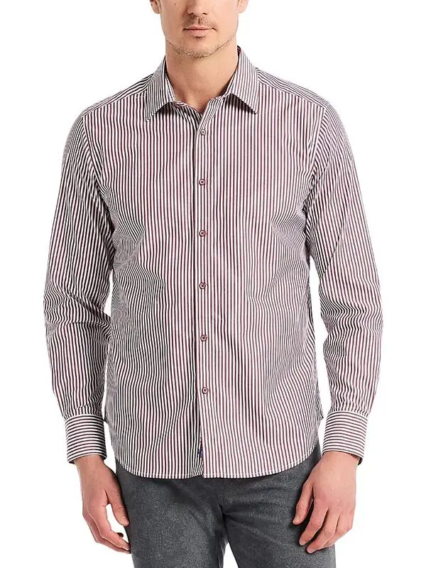 Robert Graham Greenwich Button Down Shirt - Burgundy