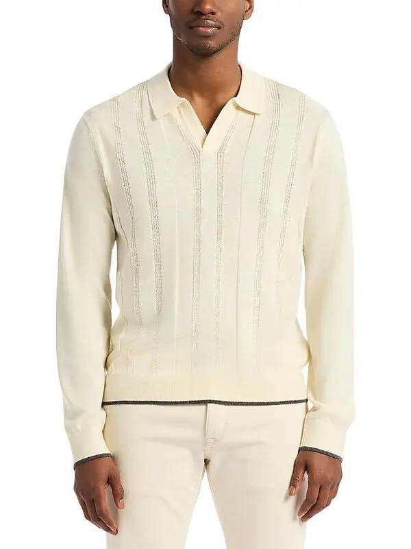 Robert Graham Fenmore Sweater Polo Shirt - Off White