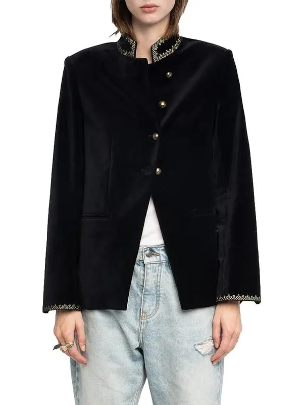 Zadig&Voltaire Verysa Velvet Blazer - Black