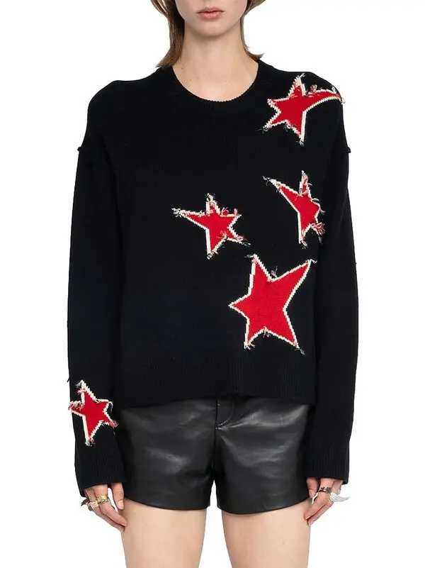 Zadig&Voltaire Markuz Cashmere Crewneck Sweater - Black