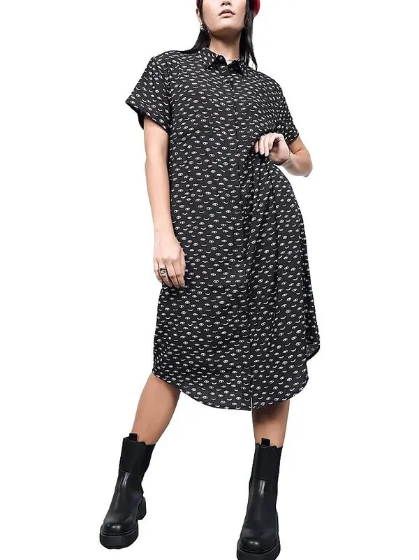 WILDFANG The Empower Shirt Dress - Wink Black