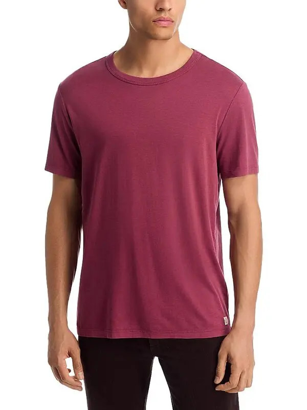 Marine Layer Signature Sea Change Crewneck Tee - Pomegranate