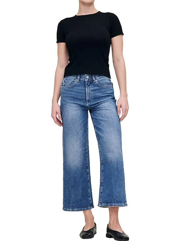 DL1961 Hepburn High-rise Petite Wide-leg Jeans - Driggs
