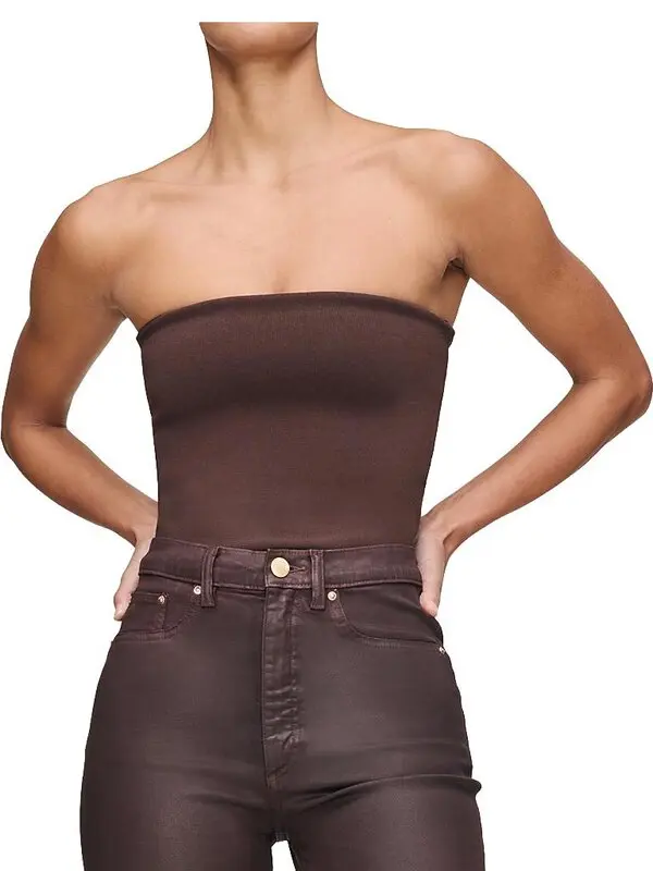 DL1961 Instasculpt Rib Tube Top - Brown
