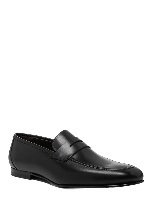 To Boot New York Aldrin Leather Penny Loafers - Black
