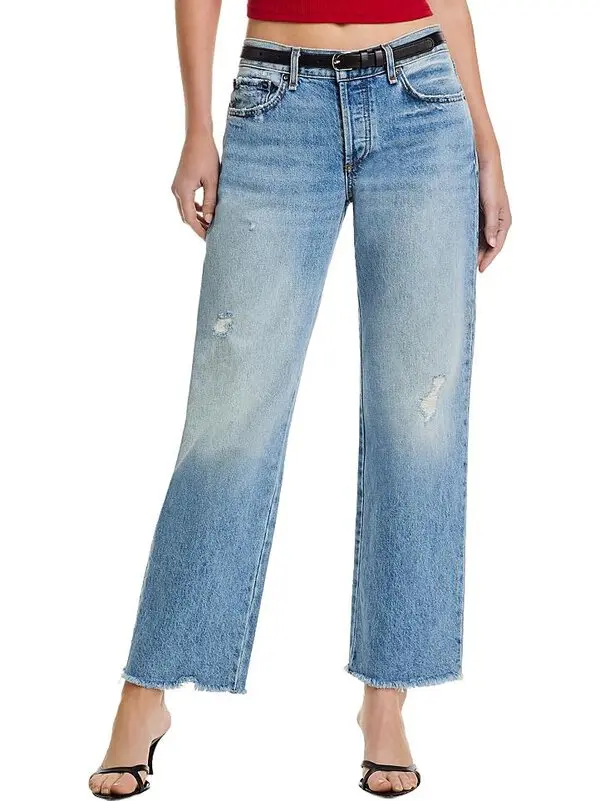 ASKK NY High Rise Wide Leg Cropped Jeans - Trestels