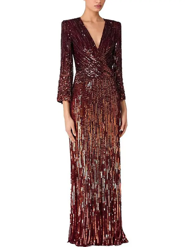 Jenny Packham Cosmos Maxi Gown - Cardinal