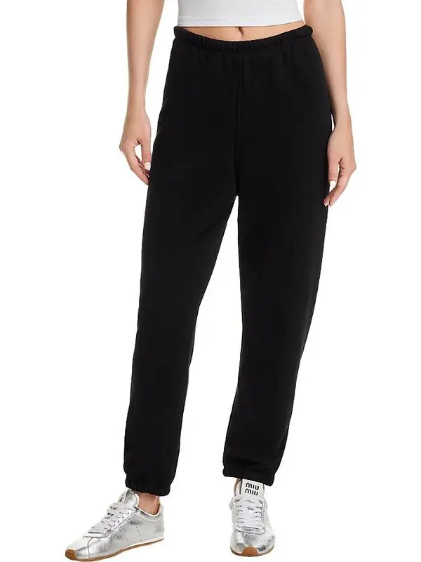 PERFECTWHITETEE Stevie Fleece Easy Sweatpants - True Black