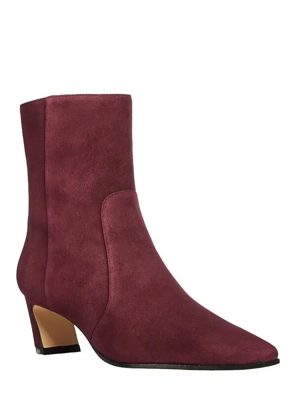 STUART WEITZMAN Stassi Zip Booties - Boysenberry