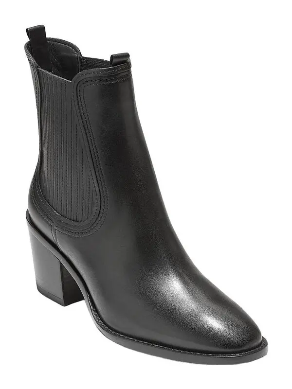 Cole Haan Janelle Chelsea Booties - Black Leather