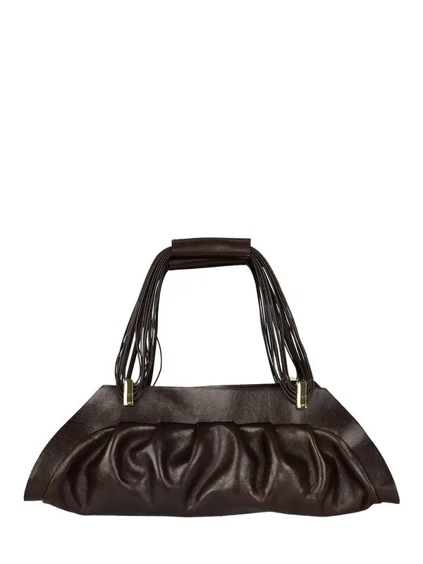 Jeffrey Campbell Mothership Leather Handbag - Brown