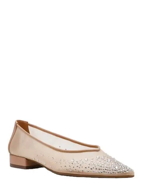 Anne Klein Carlisle Pointed Toe Pump - Beige Crystal