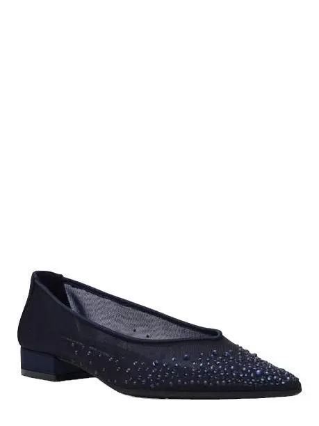 Anne Klein Carlisle Pointed Toe Pump - Navy Crystal