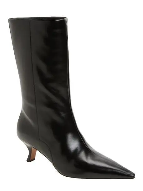 Rag & Bone Mott Pointed Toe Kitten Heel Boots - Black