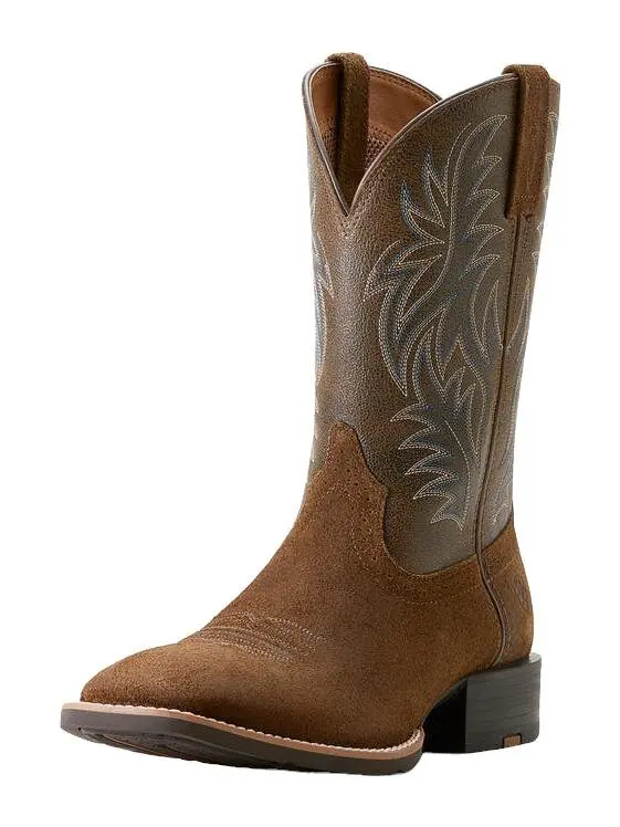 Ariat Sport Wide Square Toe Cowboy Boot - Mesa Tan/vintage Bomber