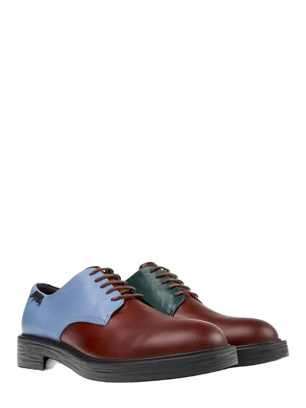 Camper Dean Colorblock Leather Derby - Multi Brown