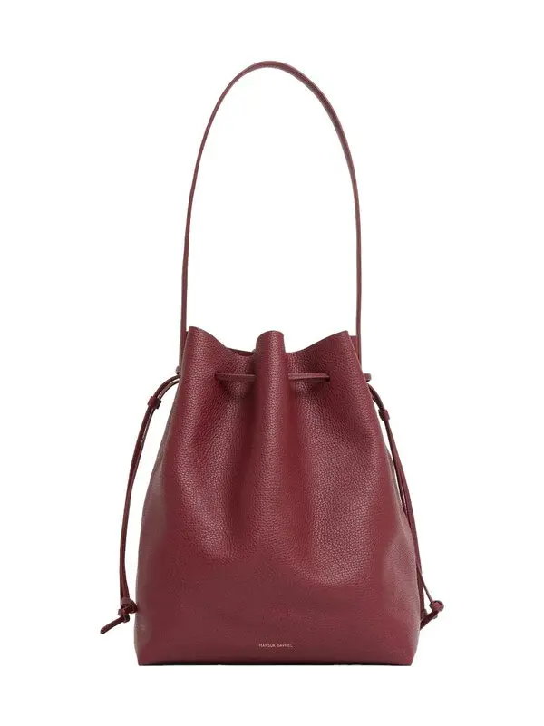 MANSUR GAVRIEL Everyday Cabas Leather Bucket Bag - Oxblood