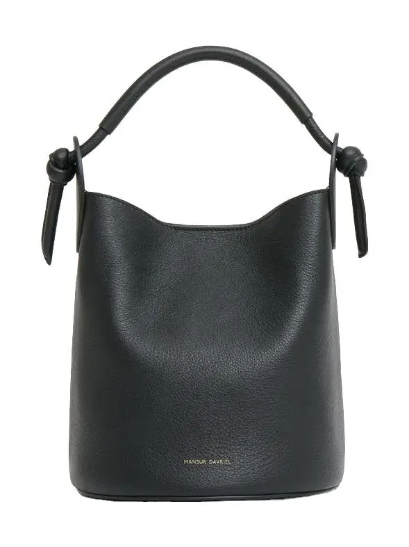 MANSUR GAVRIEL Mini Fortuna Leather Bucket Bag - Black
