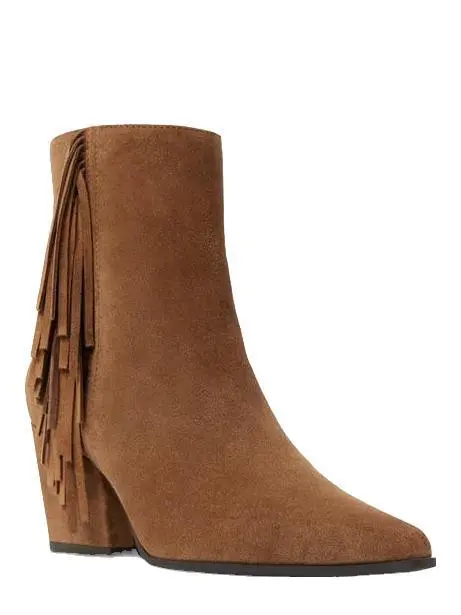 Aldo Fringe Trim Bootie - Dark Brown
