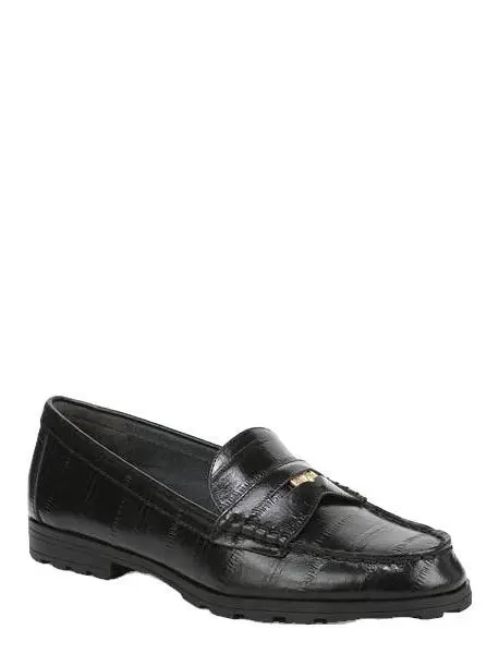 Veronica Beard Penny Loafer With Lug Sole - Black