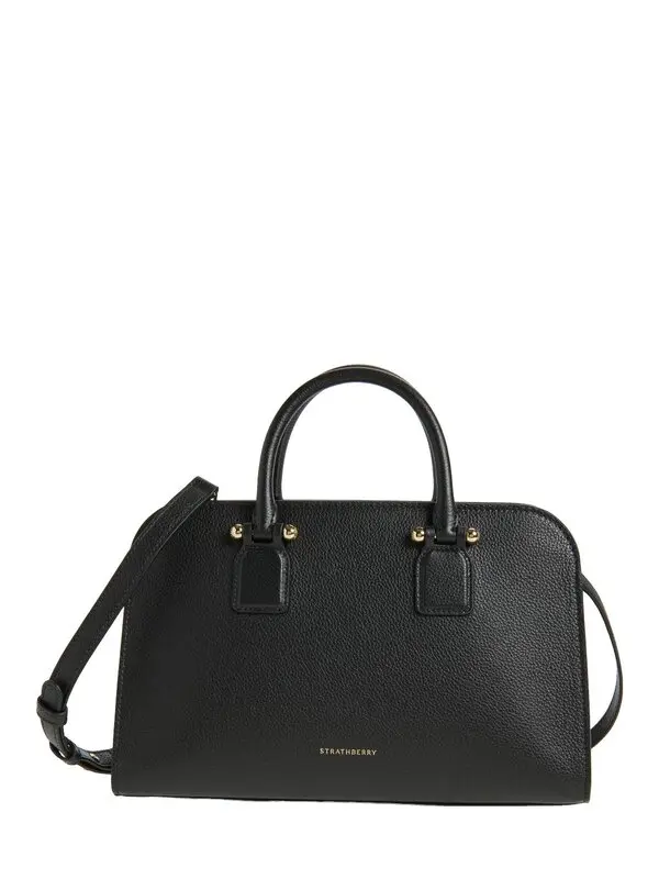 Strathberry Midi Georgia Leather Tote - Black