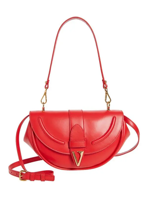Versace Virtus Shoulder Bag - Red Versace Gold