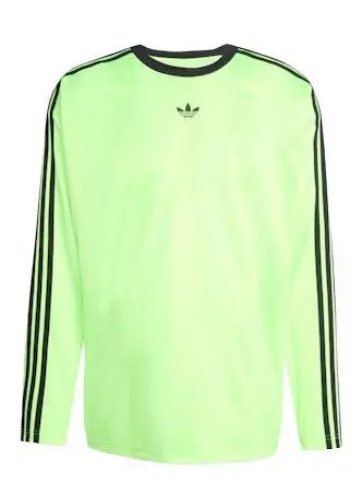 Adidas Adicolor Jacquard Longsleeve Jersey - Signal Green Black
